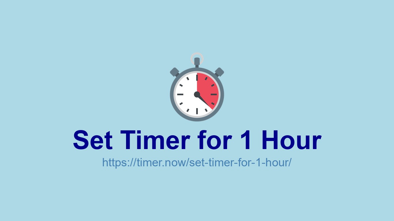 Set Timer for 1 Hour | Timer.now