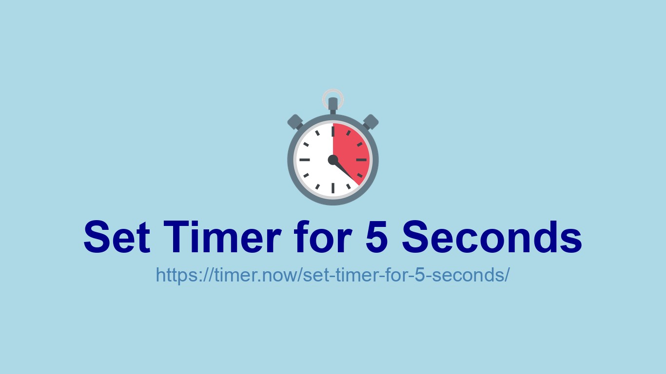 Set Timer for 5 Seconds | Timer.now